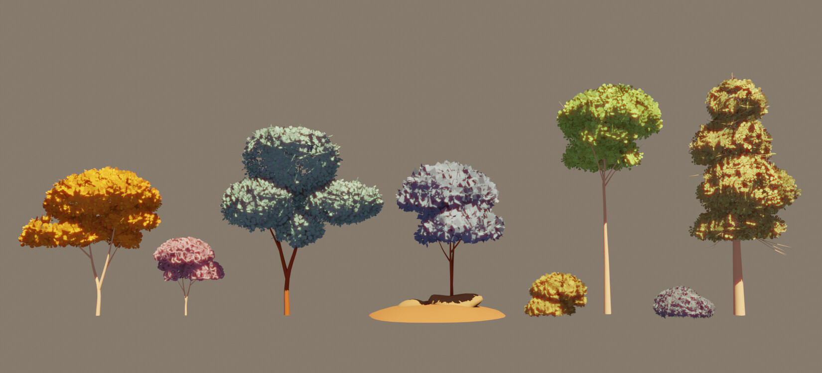 ArtStation - Stylized Trees Pack | Game Assets
