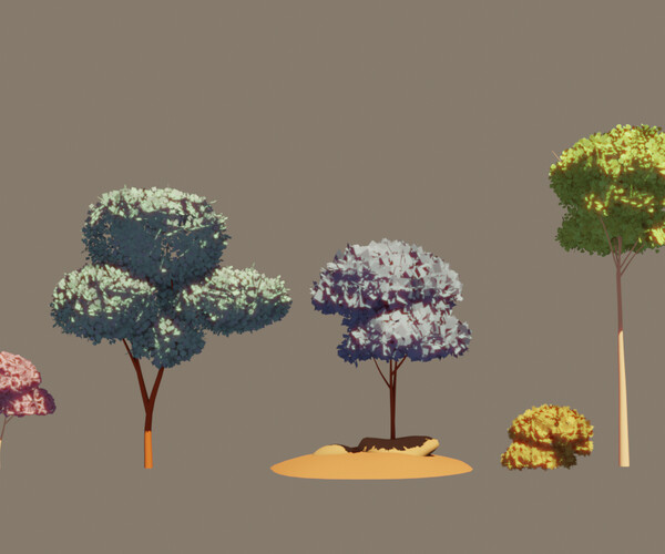 ArtStation - Stylized Trees Pack | Game Assets
