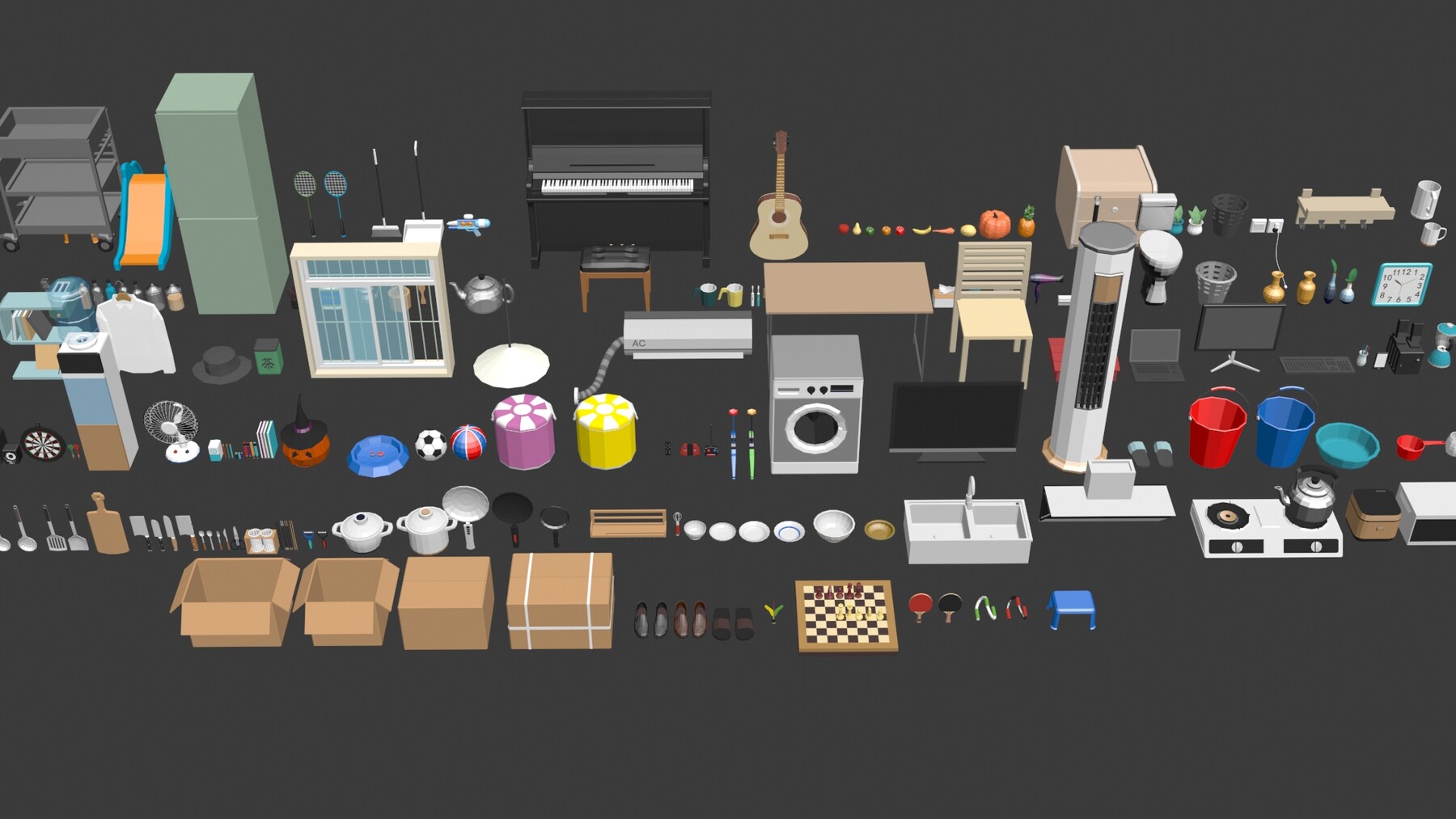 ArtStation - Low Poly Props Pro | Game Assets