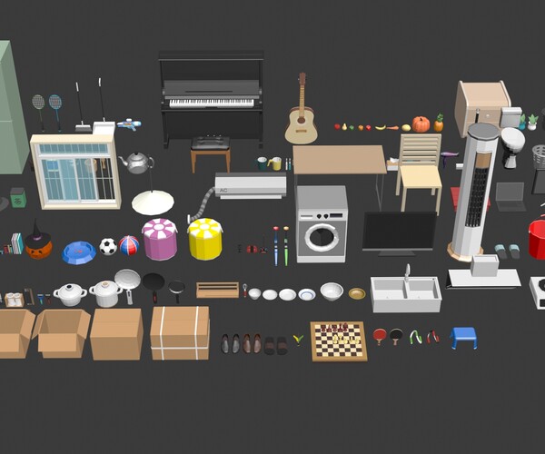 ArtStation - Low Poly Props Pro | Game Assets
