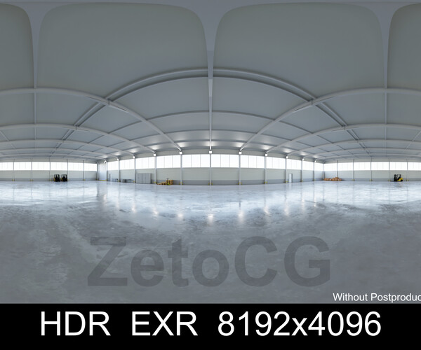ArtStation - HDRI - Warehouse Interior 5b - 8192x4096 - 2 versions ...