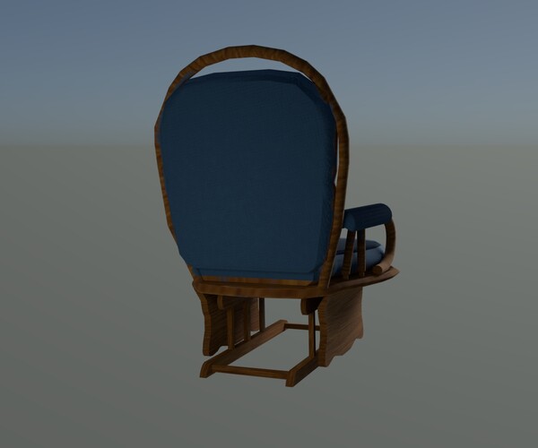 ArtStation - Rocking Chair - Blue | Game Assets