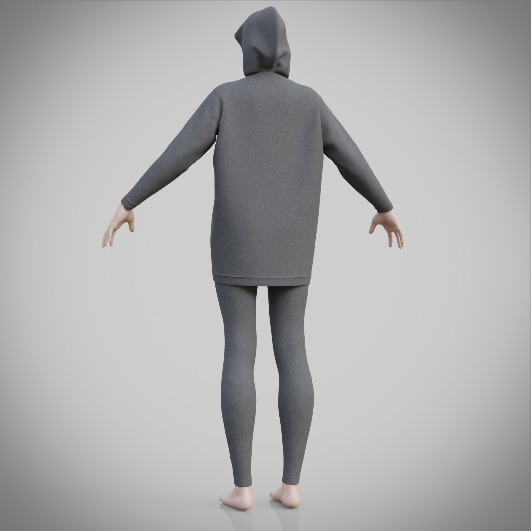 ArtStation - 3D female jogger apparel - hoodie outfit | Game Assets