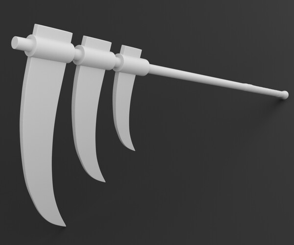 ArtStation - Triple-Bladed Scythe - Hidan Scythe from Naruto - 3D Print ...