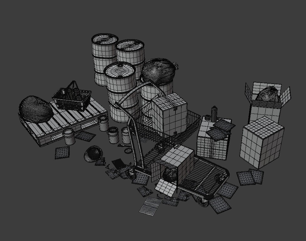 ArtStation - KitBash 3D Shopping Elements | Game Assets