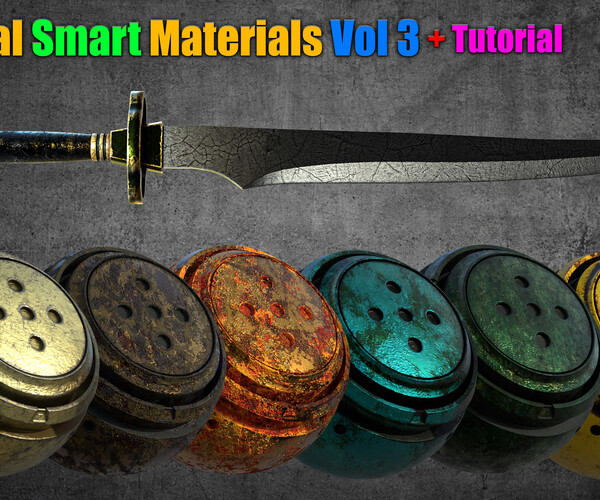 ArtStation - 30 Metal Smart Materials Vol 3 + Tutorial | Resources