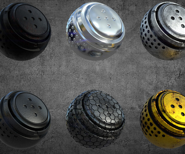 ArtStation - 30 Metal Smart Materials Vol 3 + Tutorial | Resources