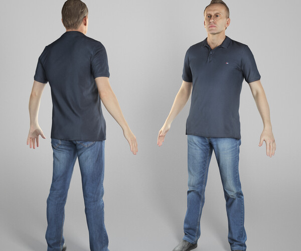 ArtStation - Man in casual style ready for animation 312 | Game Assets