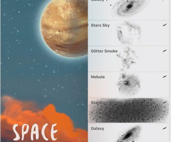 ArtStation - Space Brush Set for Procreate | Brushes