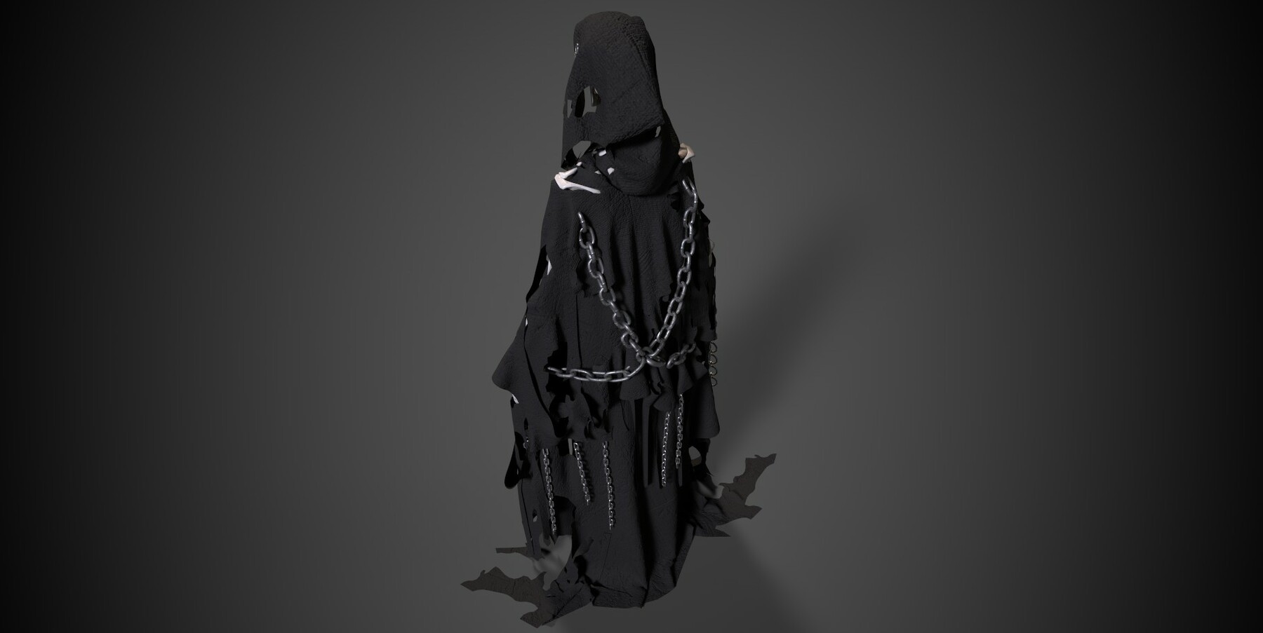 ArtStation - Sceleton in ragged cloth with chains | Game Assets