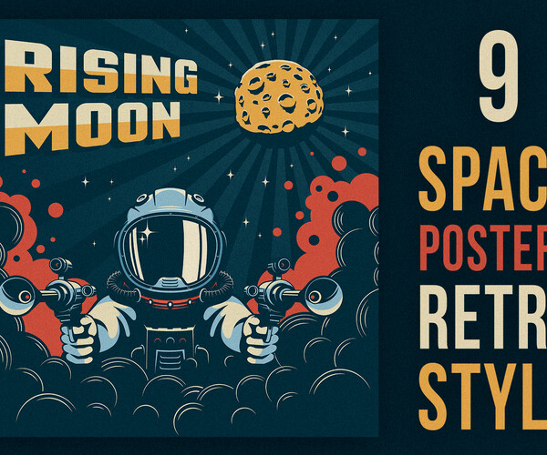 ArtStation - Space Poster Retro Style | Artworks