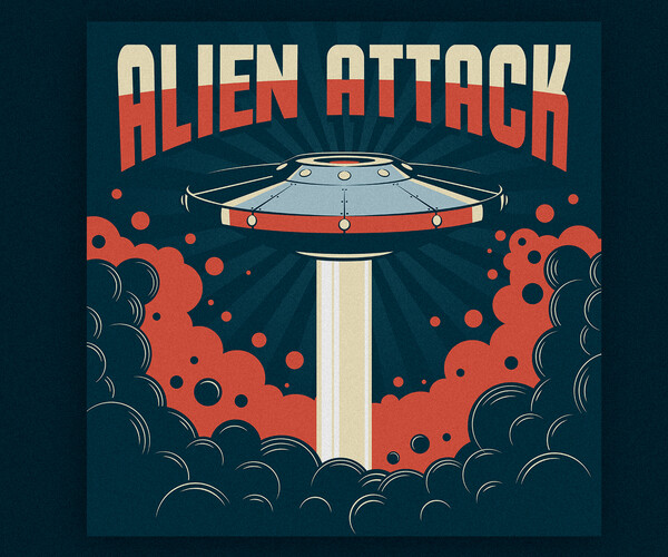 ArtStation - Space Poster Retro Style | Artworks