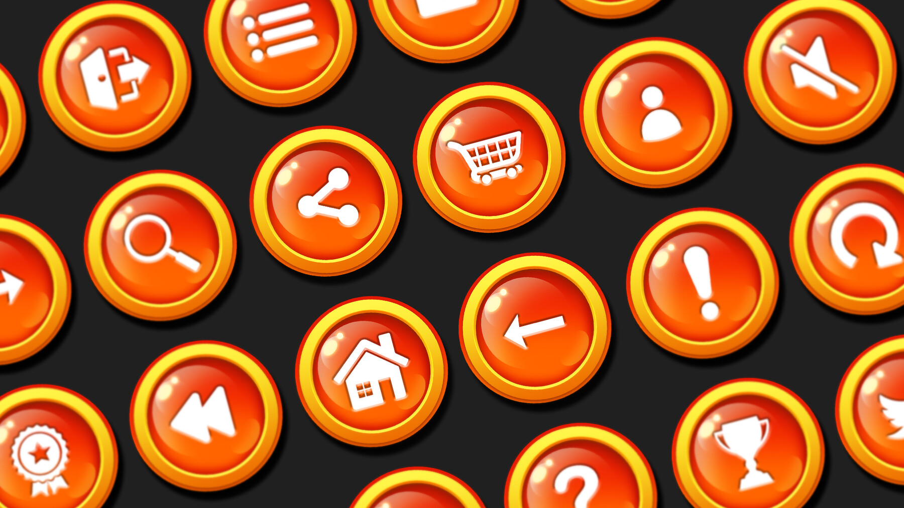 ArtStation - Casual UI Button #3 | Game Assets