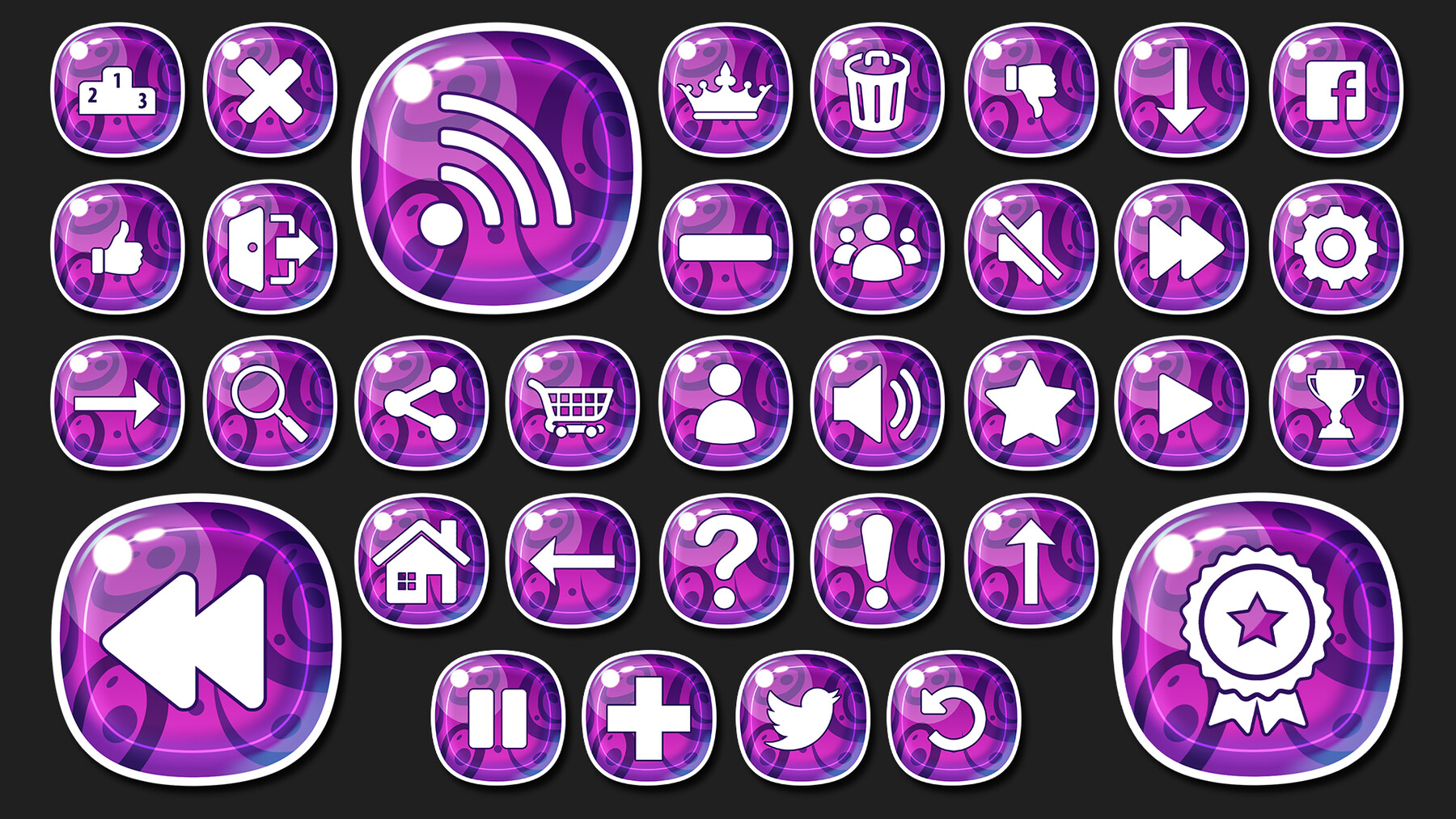 ArtStation - Candy UI Button #4 | Game Assets