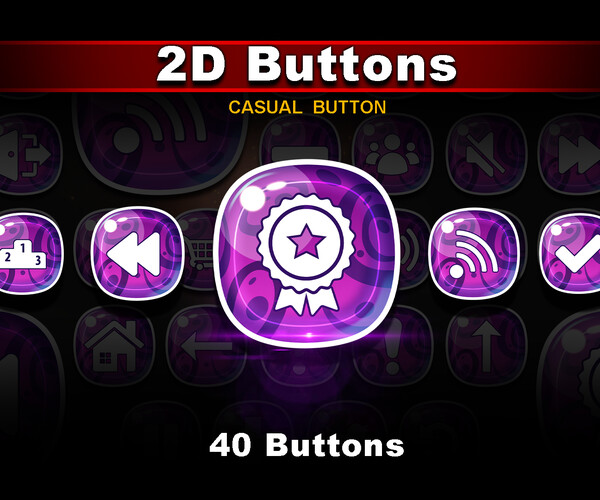 ArtStation - Candy UI Button #4 | Game Assets