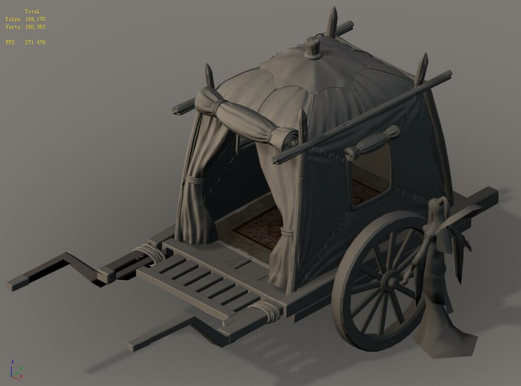 ArtStation - Prairie Traffic - Trolley 01 | Game Assets