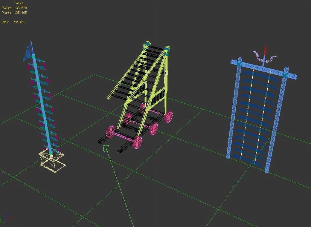 ArtStation - Siege weapons - knife ladder - ladder truck | Game Assets