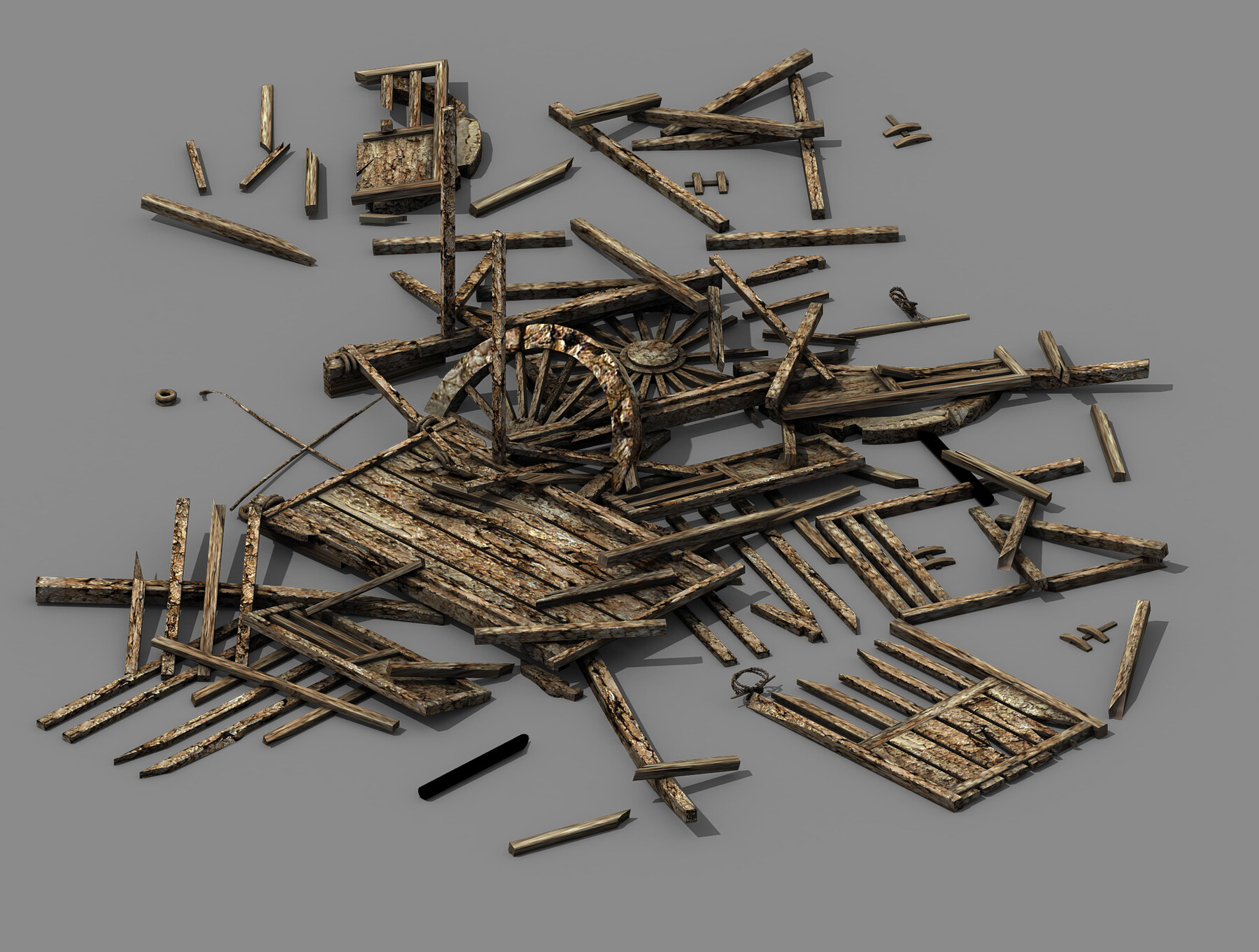 ArtStation - Elf Mountain - Broken - Chariot 02 | Game Assets