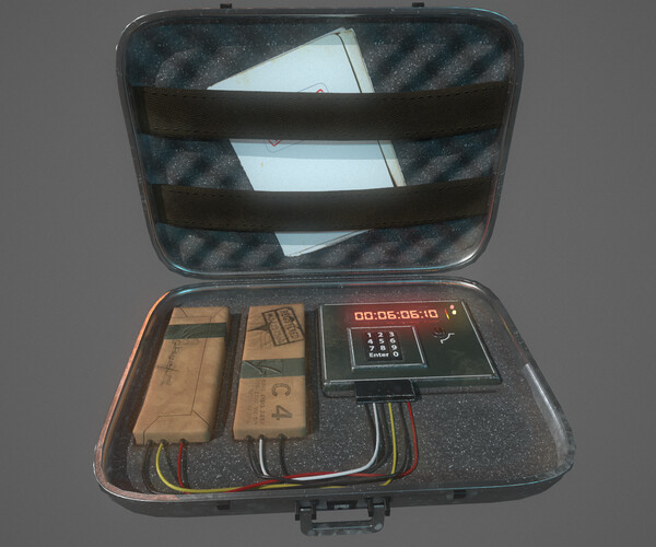 ArtStation - Briefcase C4 Bomb | Game Assets