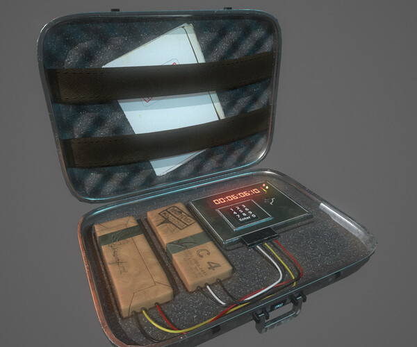 ArtStation - Briefcase C4 Bomb | Game Assets