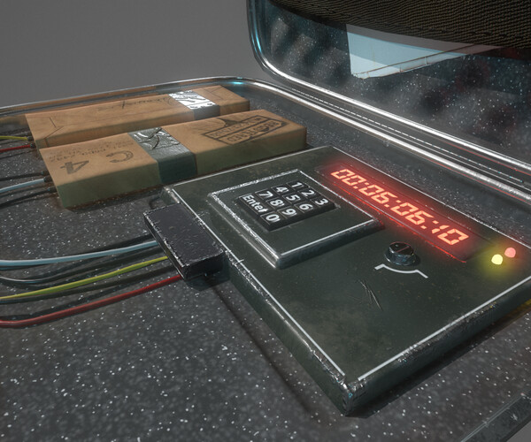 ArtStation - Briefcase C4 Bomb | Game Assets