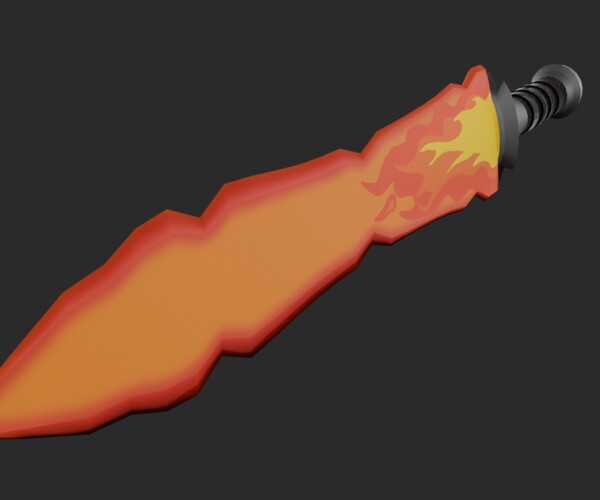 ArtStation - Titanium Flame Sword | Game Assets