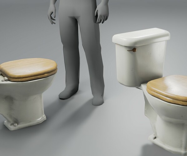 ArtStation - Grungy Toilet Low-poly 3D model | Game Assets