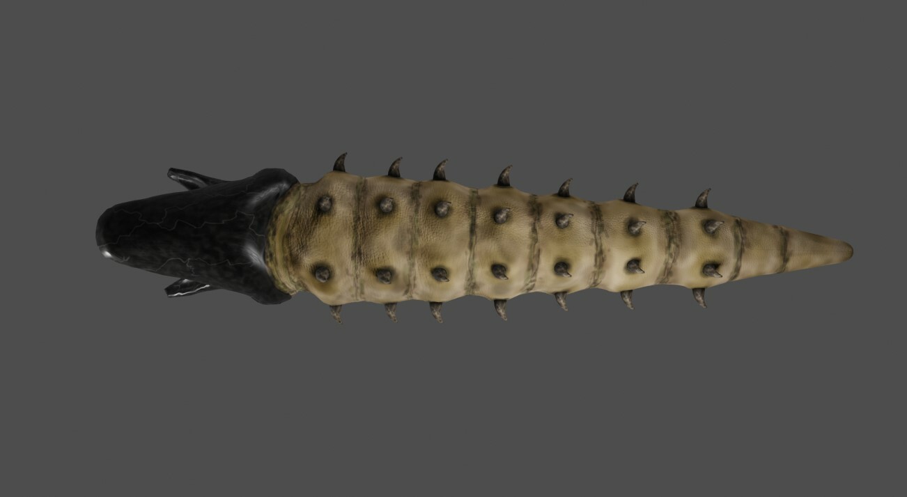 ArtStation - Giant Worm Monster - Verme Monstro Low-poly 3D model ...