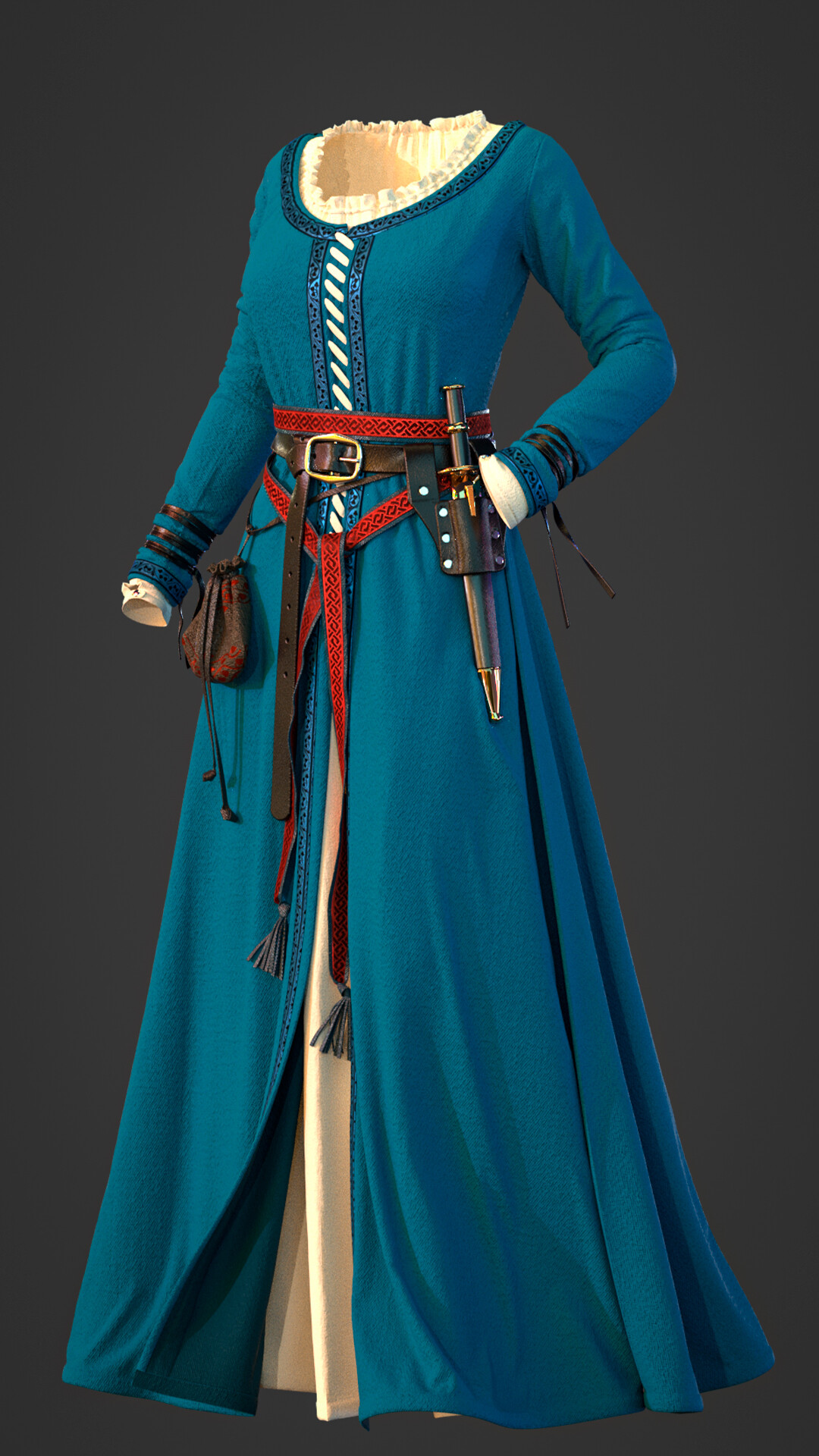 ArtStation - 14th century outfit. Marvelous Designer/Clo3d project ...