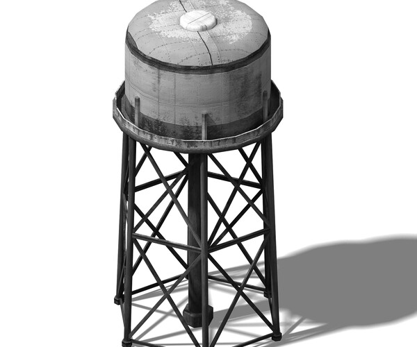 ArtStation - City-water tower 01 | Game Assets