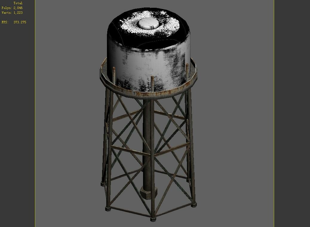 ArtStation - City-water tower 01 | Game Assets