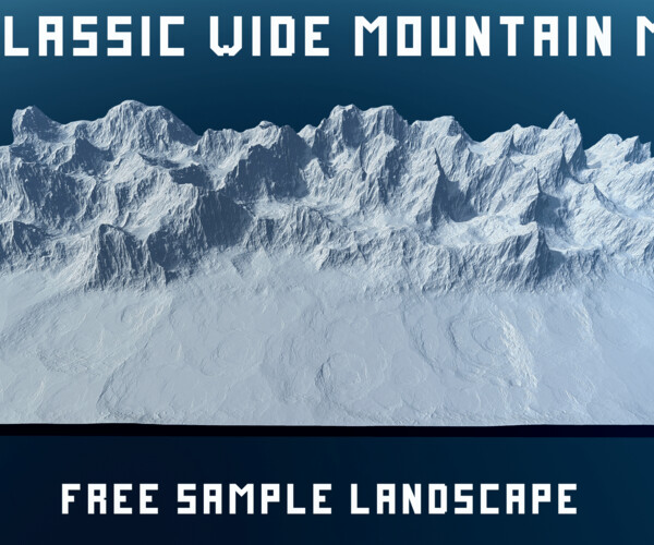 ArtStation - Free sample landscape. Classic Wide Mountain | Resources