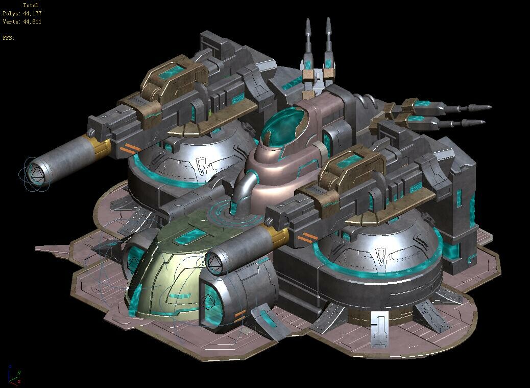 ArtStation - Spaceship - guardian turret 02 | Game Assets