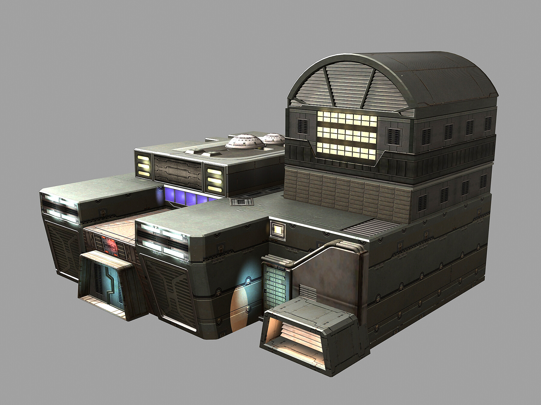 ArtStation - Mechanical building - base repair shop | Game Assets