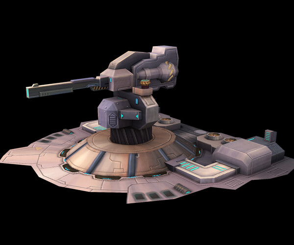ArtStation - Machinery - Turret 01 | Game Assets