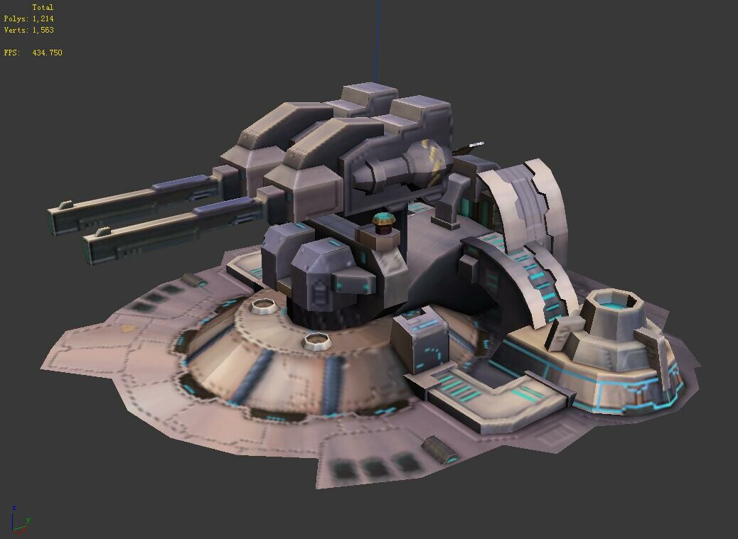 ArtStation - Machinery - Turret 02 | Game Assets