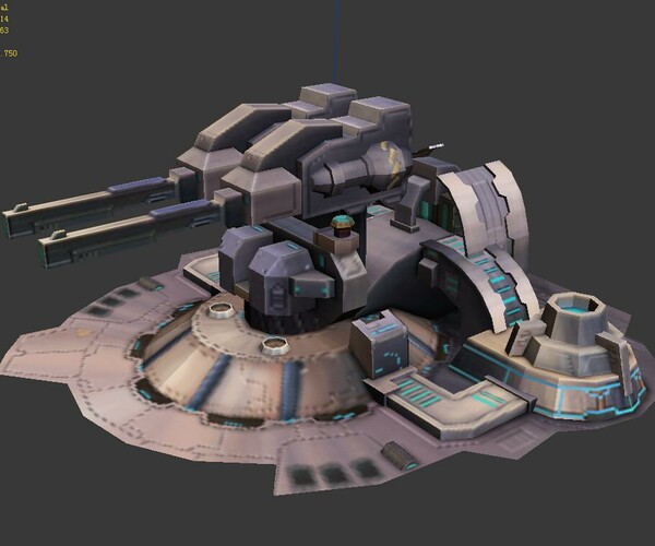 ArtStation - Machinery - Turret 02 | Game Assets