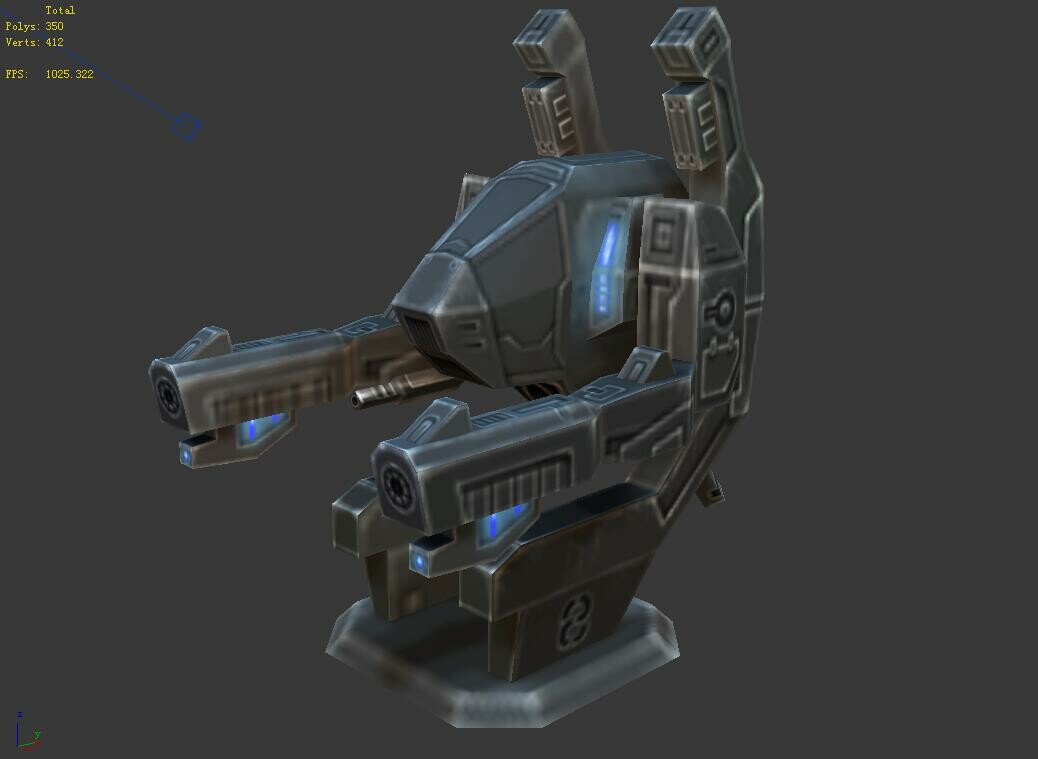 ArtStation - Machinery - Turret 04 | Game Assets
