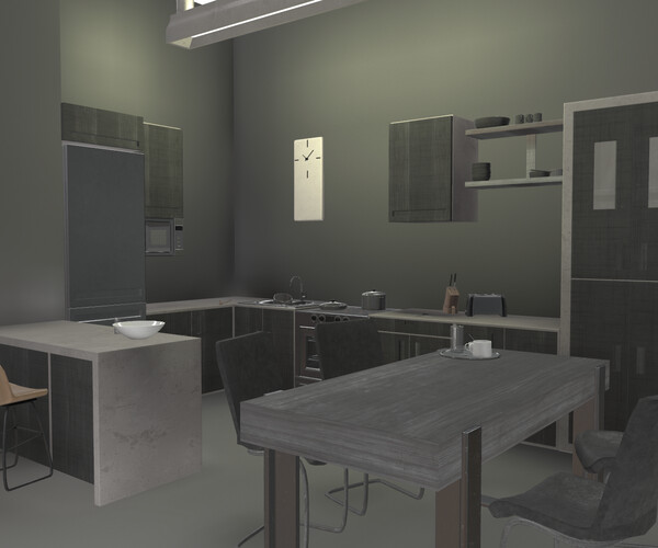 ArtStation - Full kitchen set | Game Assets