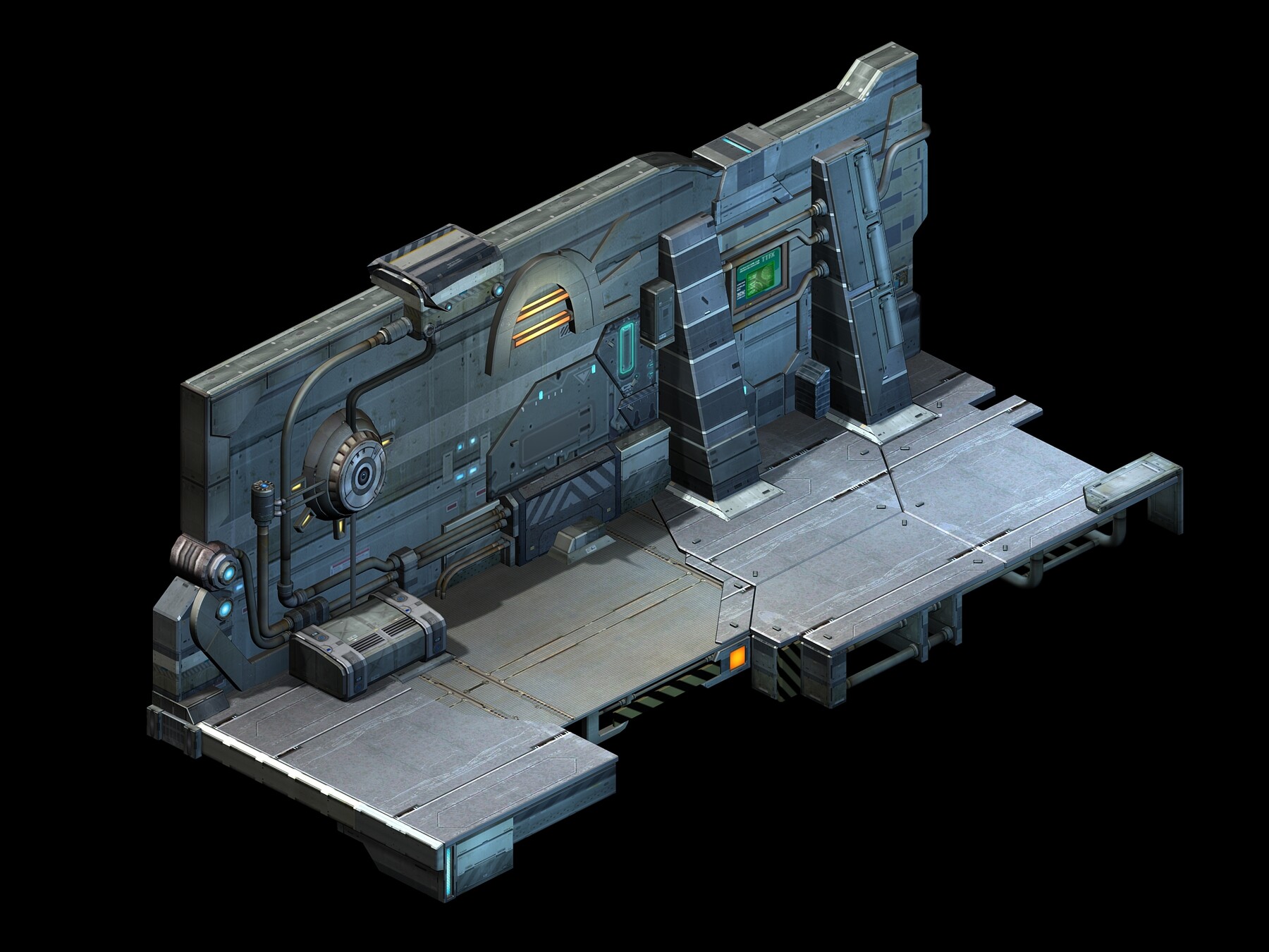 ArtStation - Machinery - Wall 02 | Game Assets