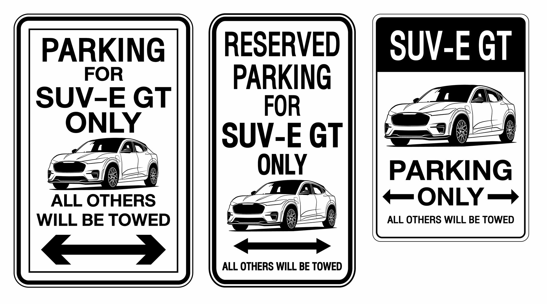 ArtStation - DIGITAL FILE VECTOR / Sign Parking SUV-E GT Only | Artworks
