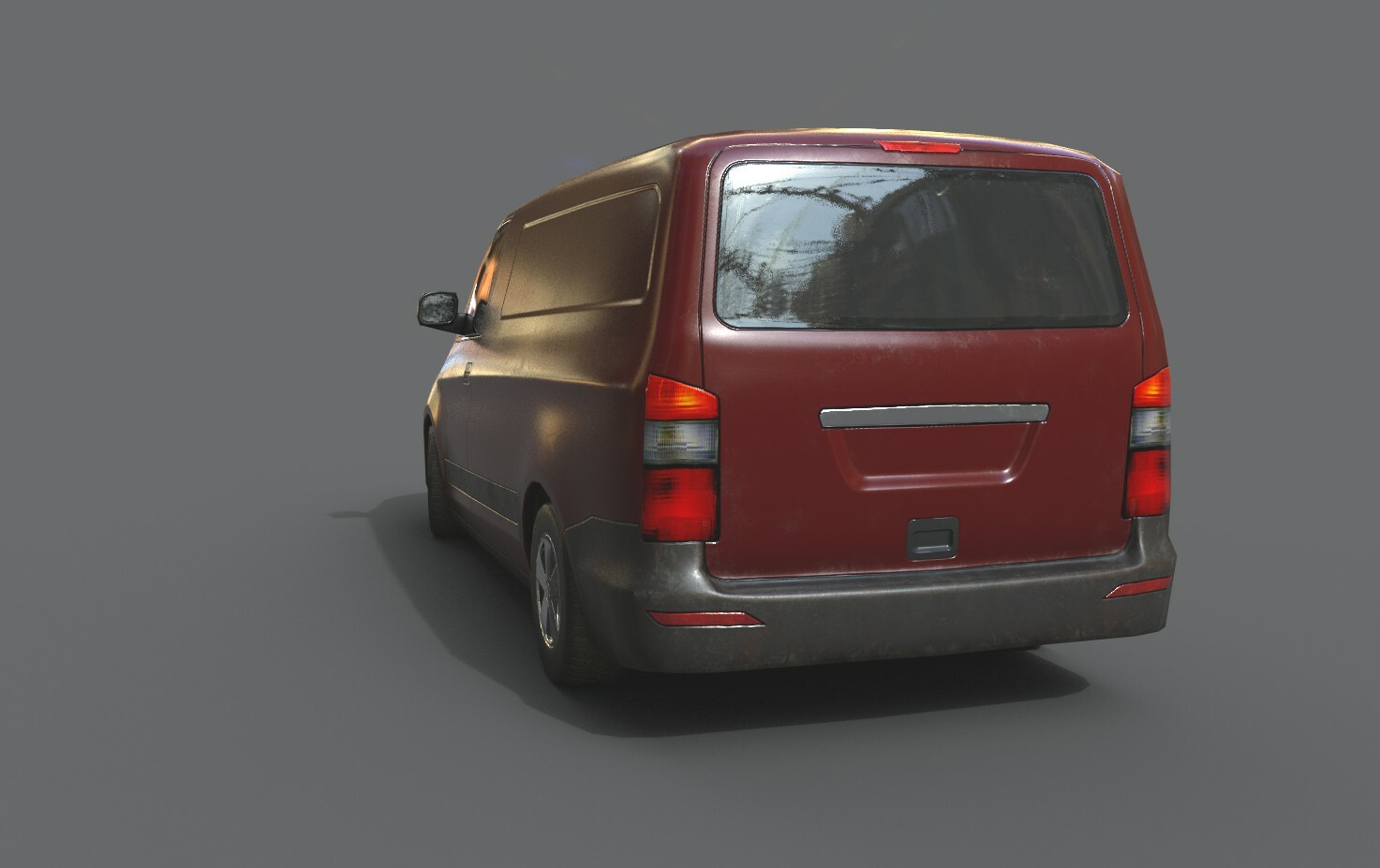 ArtStation - Generic Minivan Brown | Game Assets
