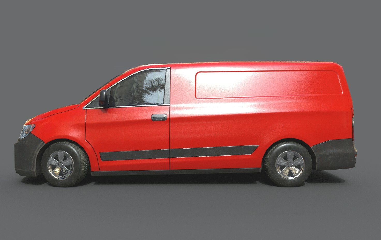 ArtStation - Generic Minivan Red | Game Assets