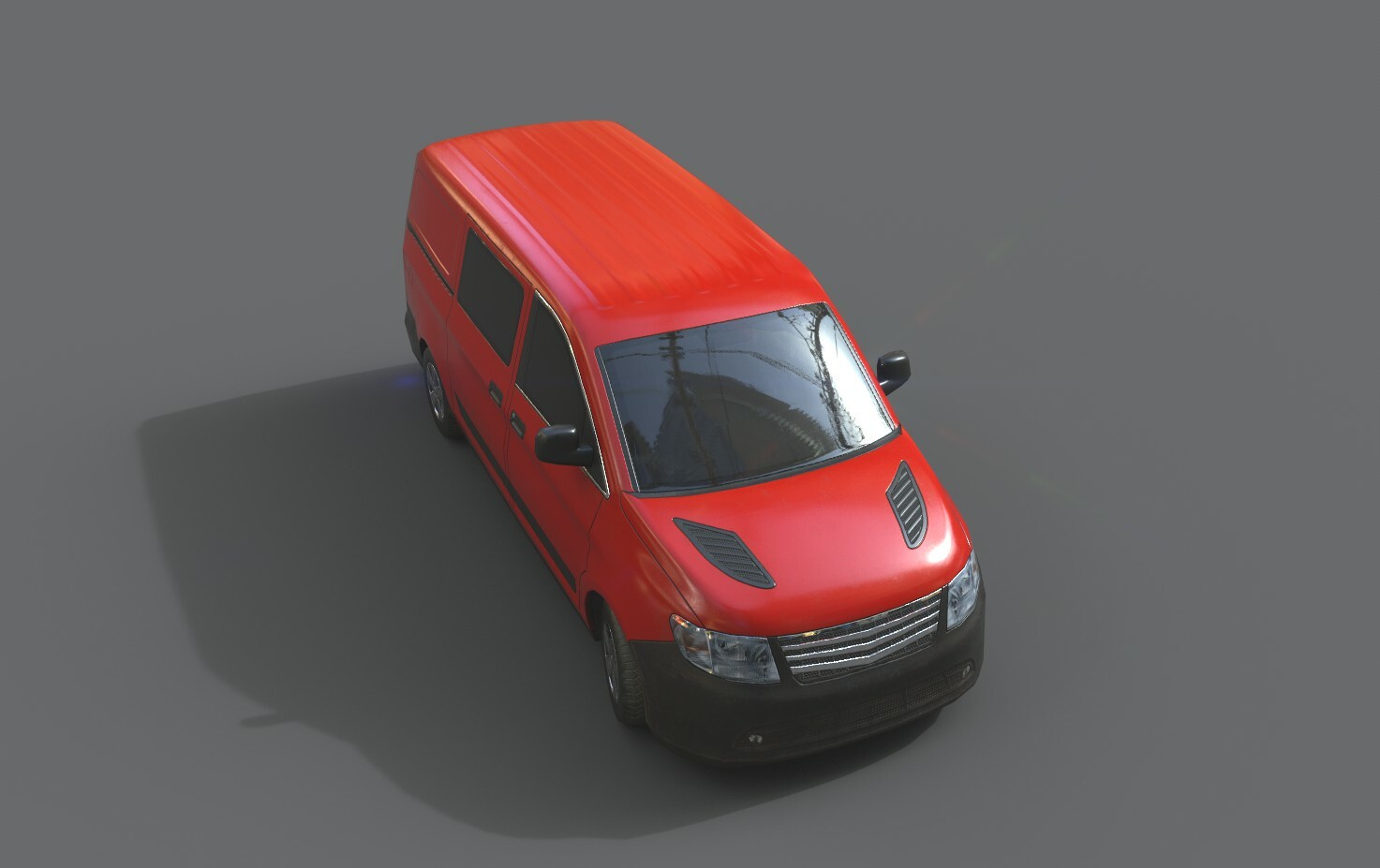 ArtStation - Generic Minivan Red | Game Assets