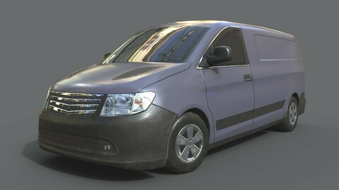 ArtStation - Generic Minivan Grey | Game Assets