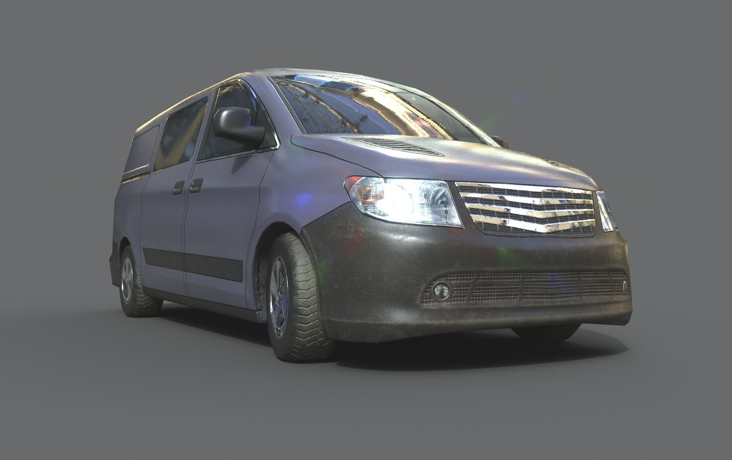 ArtStation - Generic Minivan Grey | Game Assets