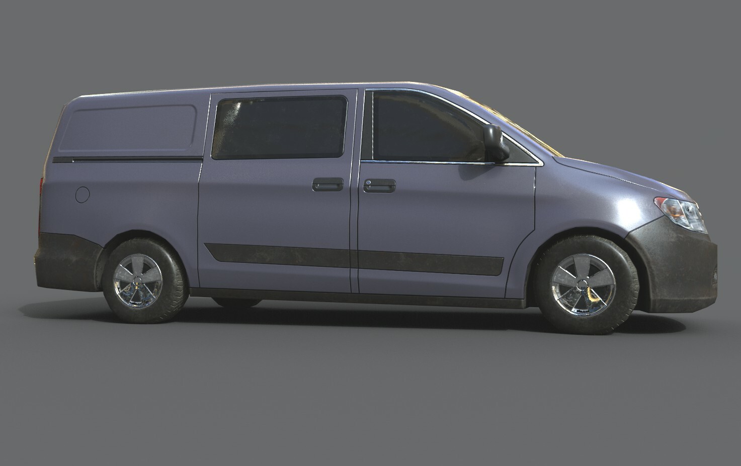 ArtStation - Generic Minivan Grey | Game Assets