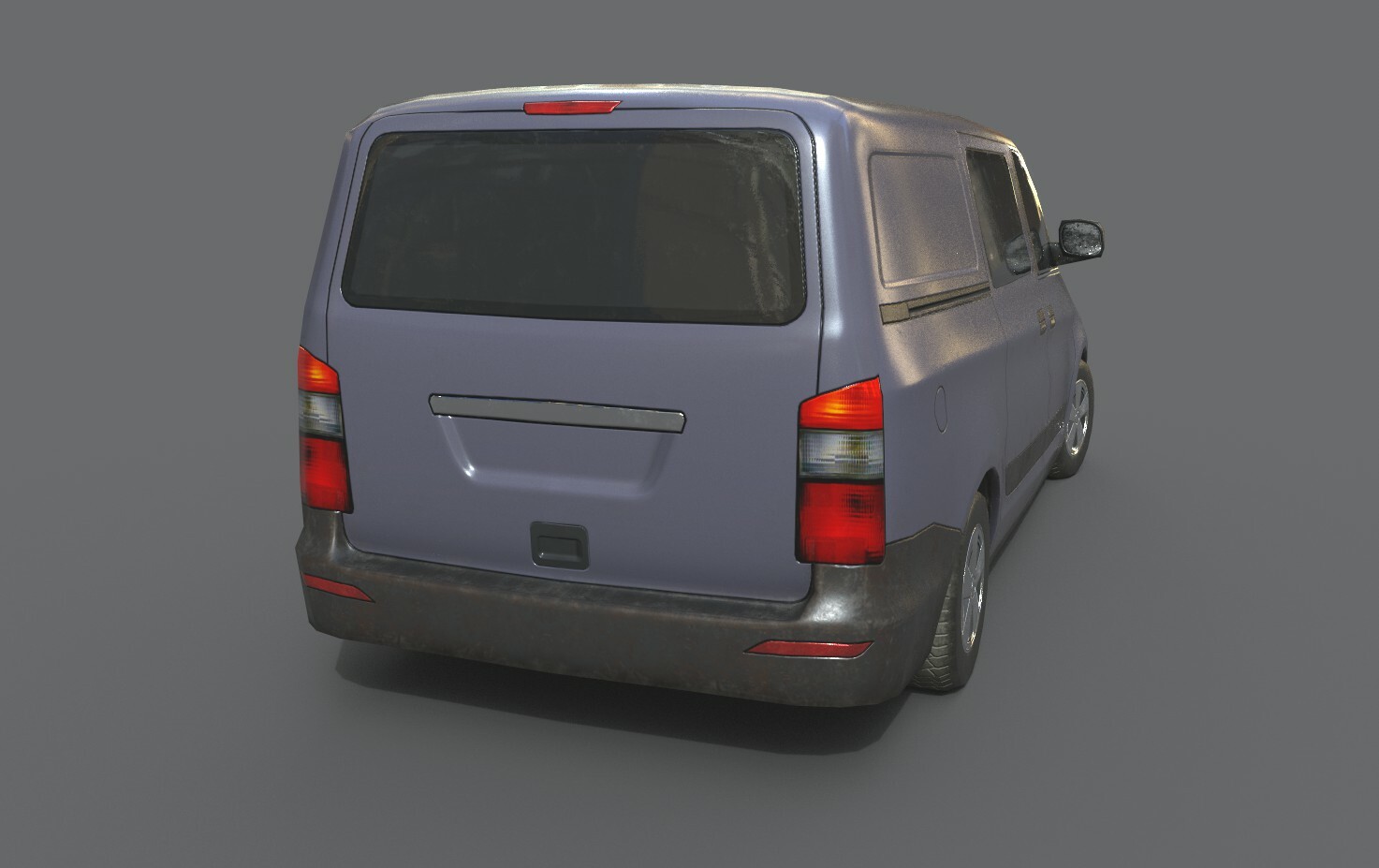 ArtStation - Generic Minivan Grey | Game Assets