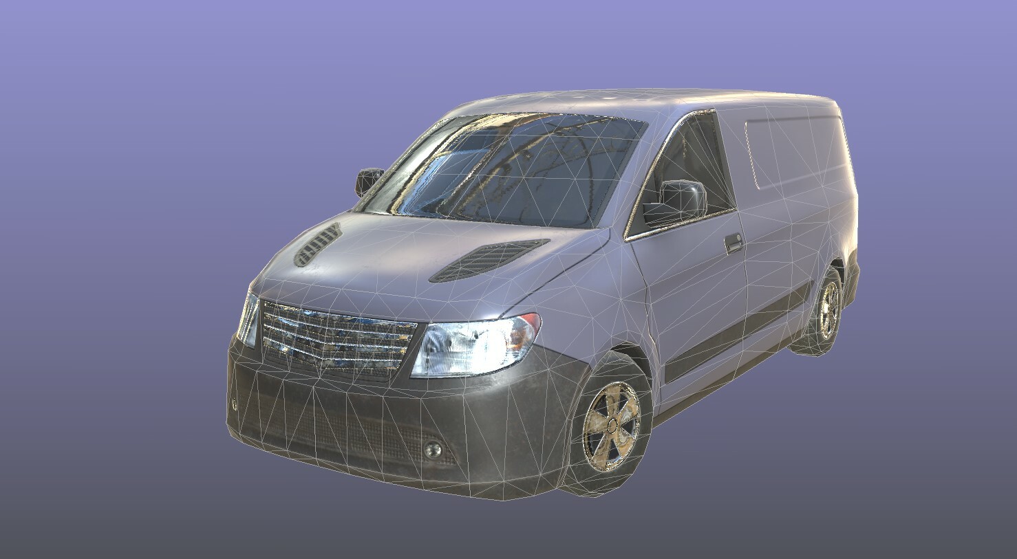 ArtStation - Generic Minivan Grey | Game Assets
