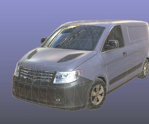 ArtStation - Generic Minivan Grey | Game Assets